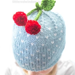 Sweet Cherry KNITTING PATTERN / Cherry Pattern / Knit Cherry Hat / Red ...