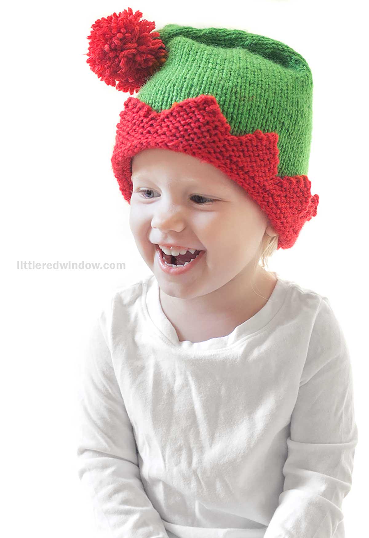 Christmas Elf Hat KNITTING PATTERN / Elf Hat Pattern / Knit Elf Hat ...