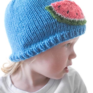 Watermelon Slice Hat KNITTING PATTERN // Watermelon Hat Pattern ...