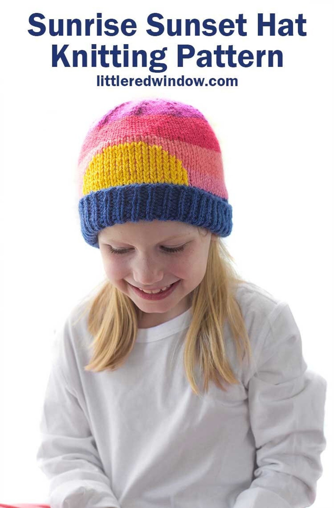 Sunrise Sunset Hat KNITTING PATTERN / Knit Sun Hat Pattern / Sunrise ...