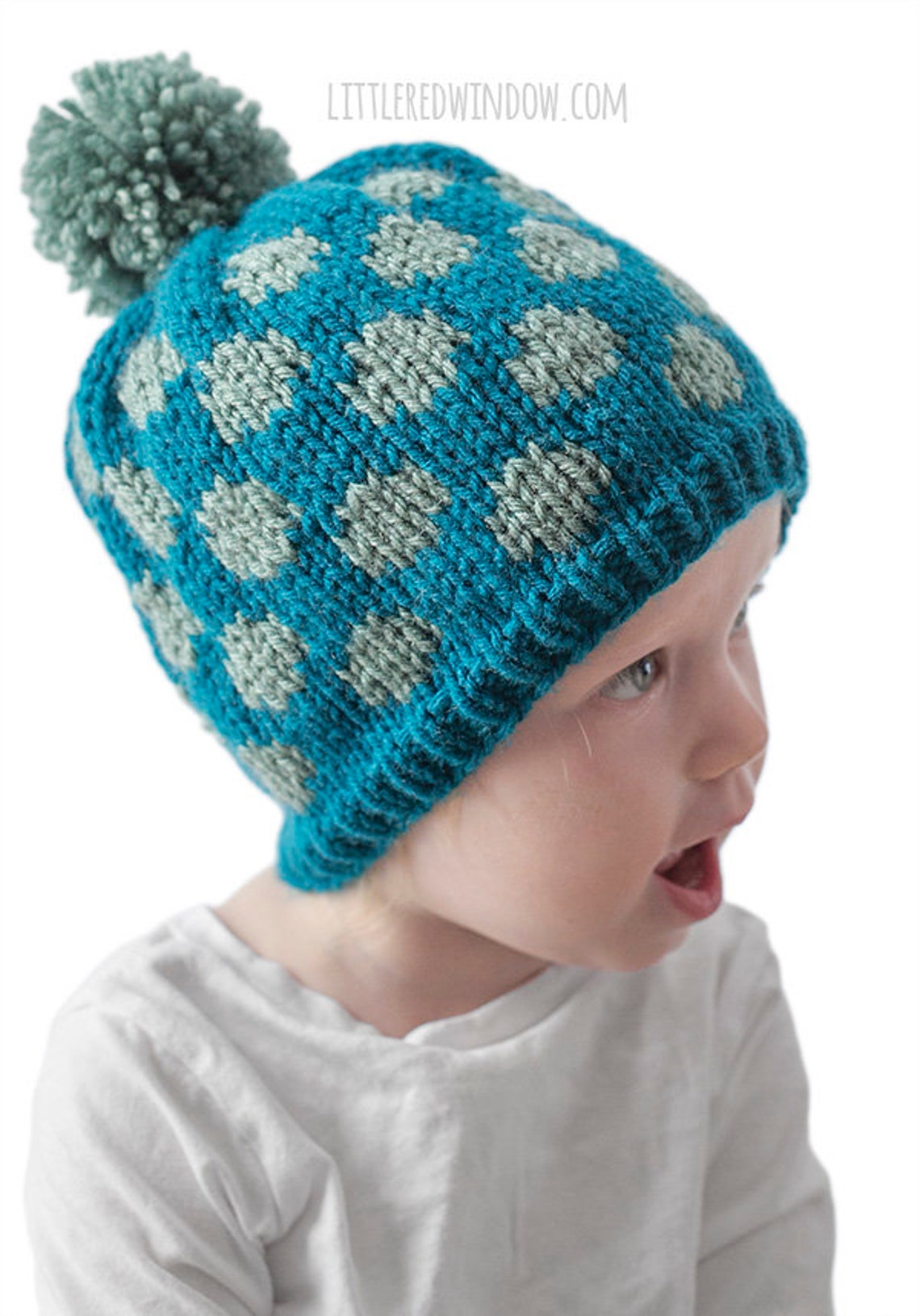 Polka Dot Hat KNITTING PATTERN / Polka Dot Pattern / Polka Dot Baby Hat ...
