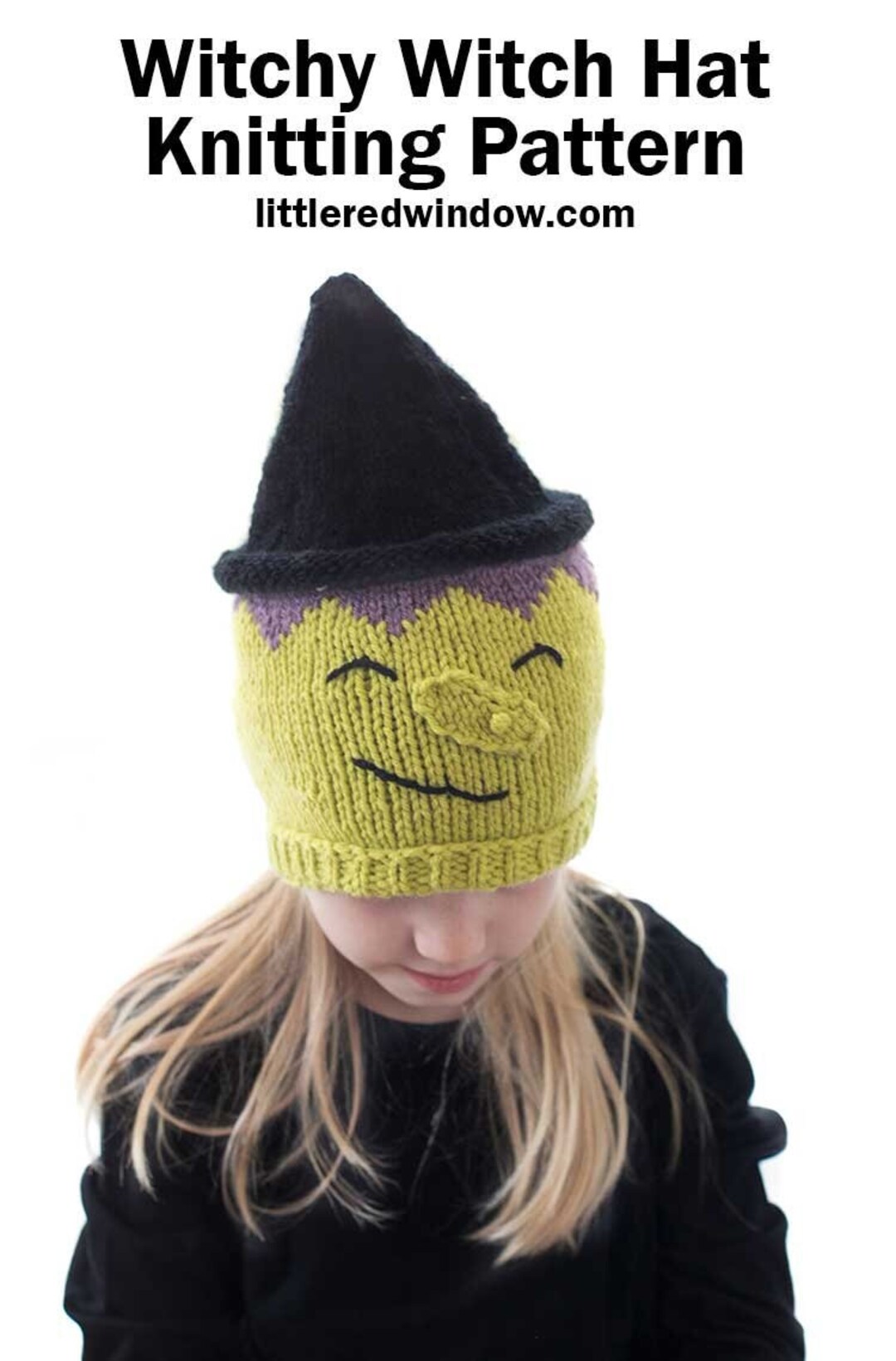 Witchy Witch Hat KNITTING PATTERN / Green Witch Knitting Pattern ...