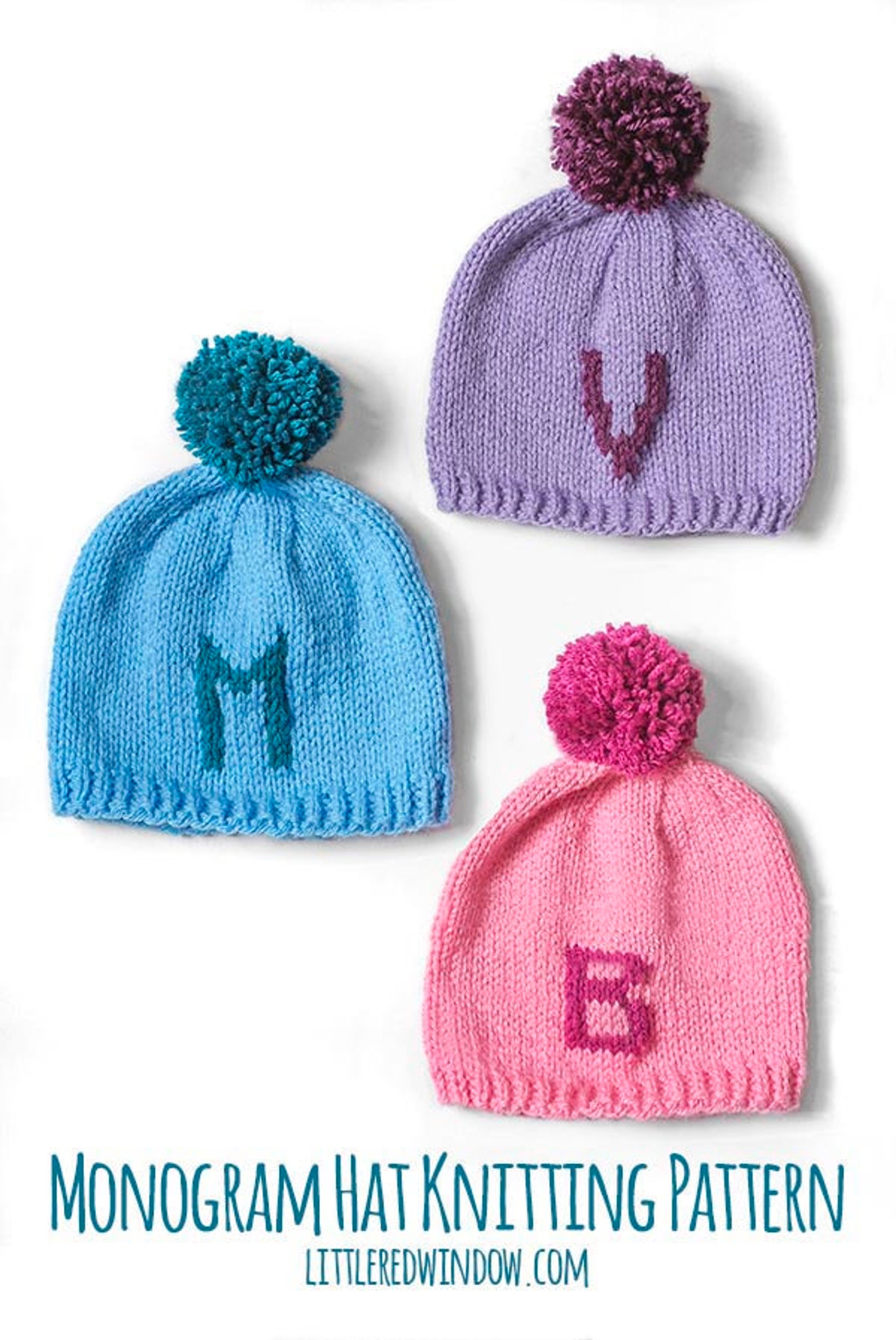 Monogram Hat KNITTING PATTERN // Monogram Hat Pattern for Baby // Baby ...