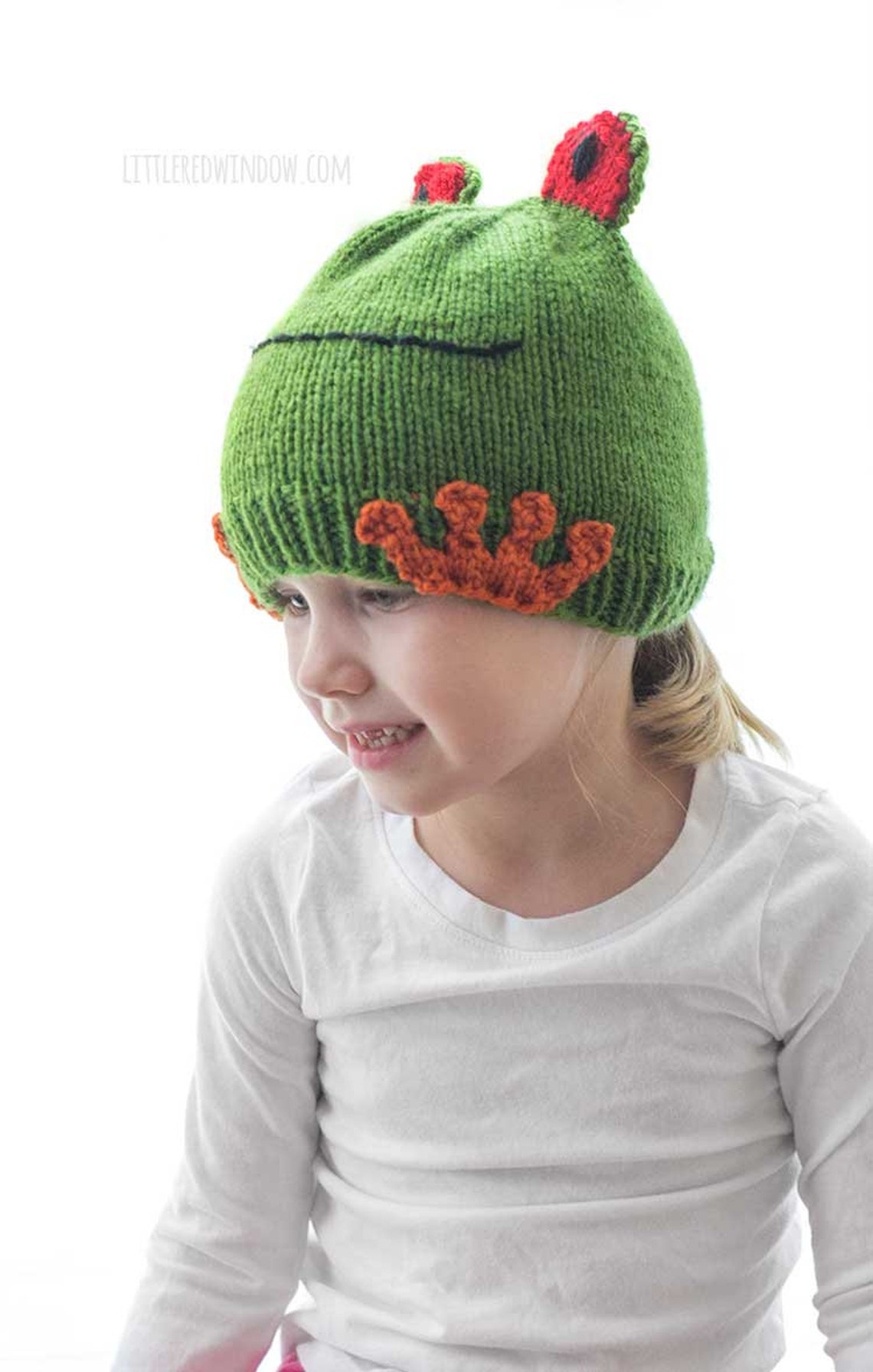 Red Eyed Tree Frog Hat KNITTING PATTERN / Frog Hat Pattern / - Etsy