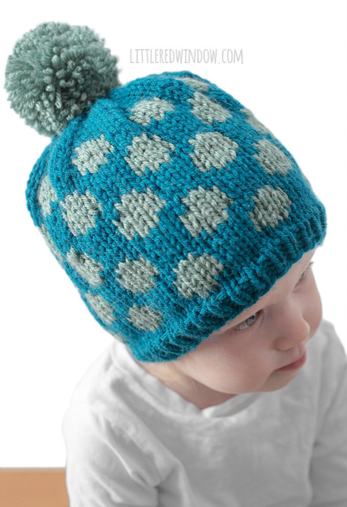 Polka Dot Hat KNITTING PATTERN / Polka Dot Pattern / Polka Dot Baby Hat ...