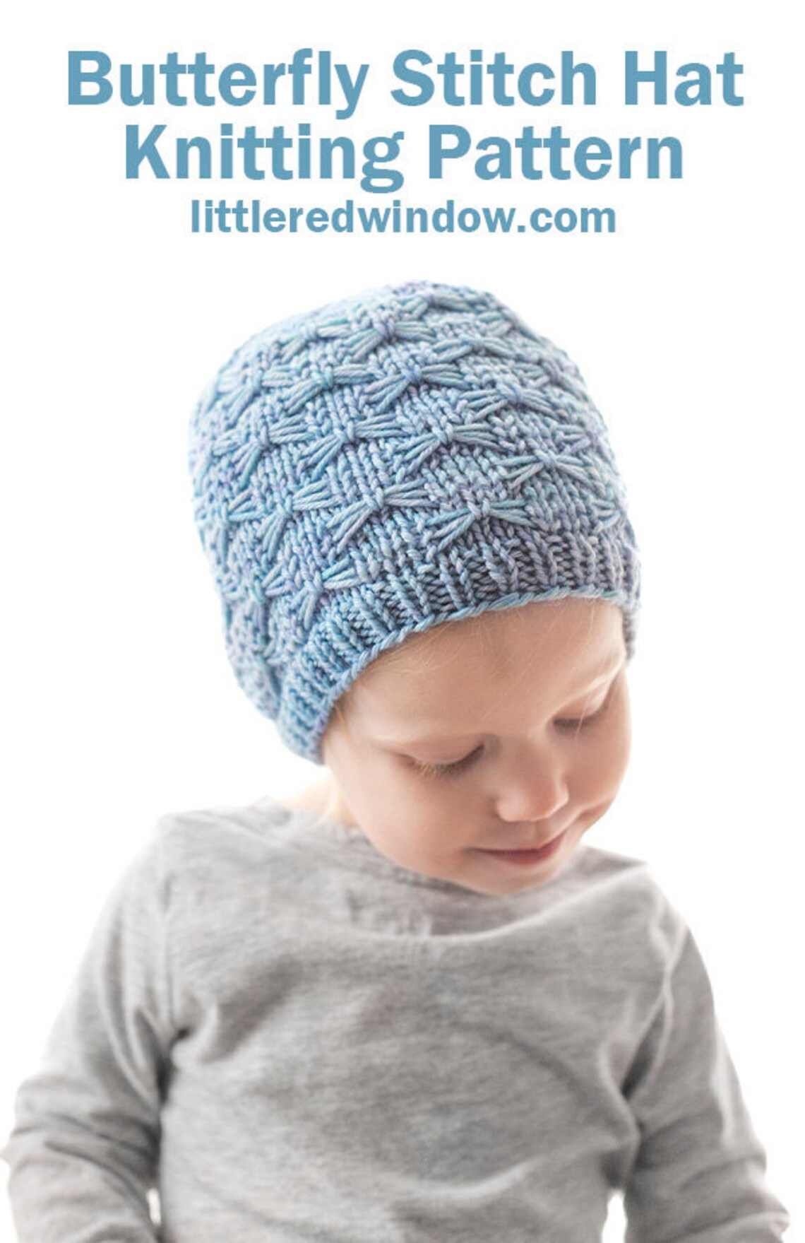 Butterfly Stitch Hat KNITTING PATTERN /butterfly Pattern / - Etsy