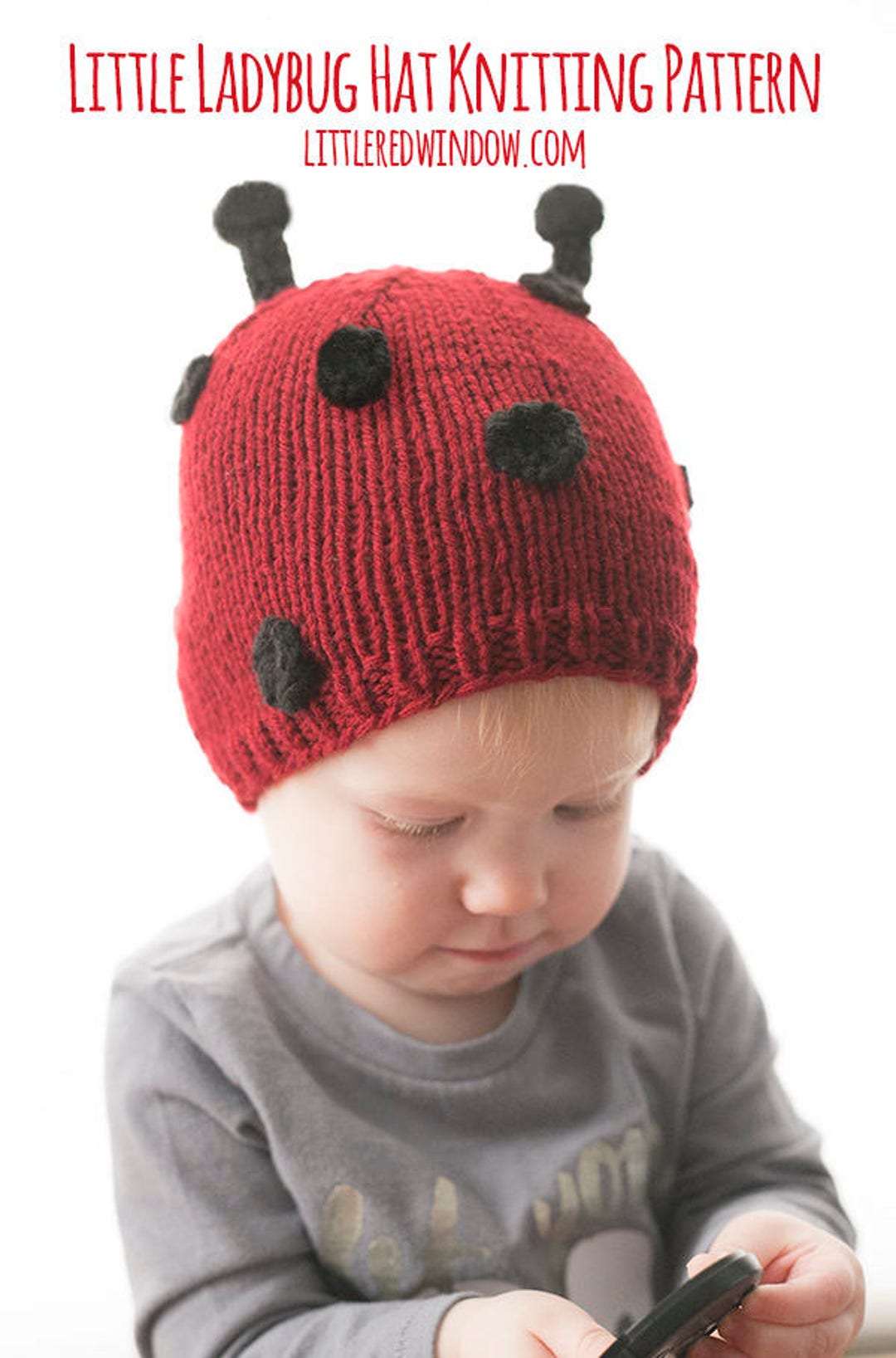 Little Ladybug Hat KNITTING PATTERN / Ladybug Hat Pattern / Ladybug ...