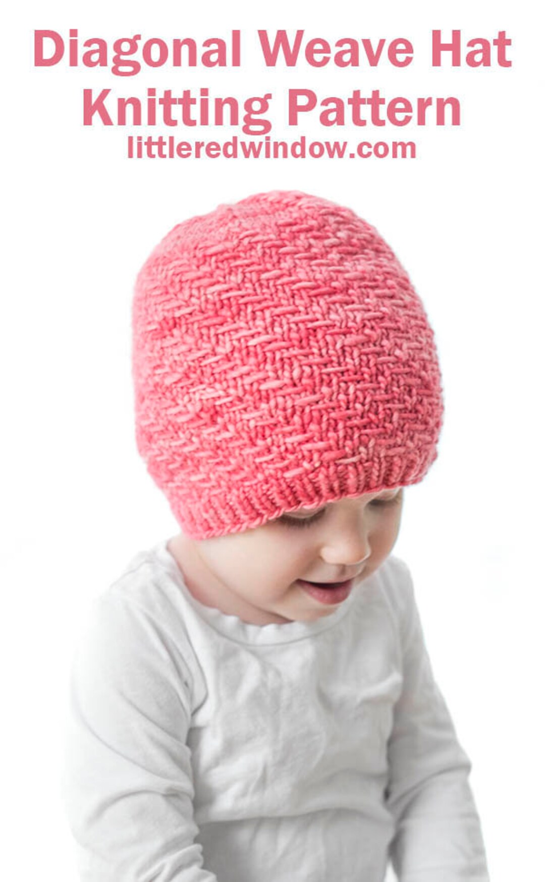 Diagonal Weave Hat KNITTING PATTERN / Slip Stitch Pattern / Easy Baby ...