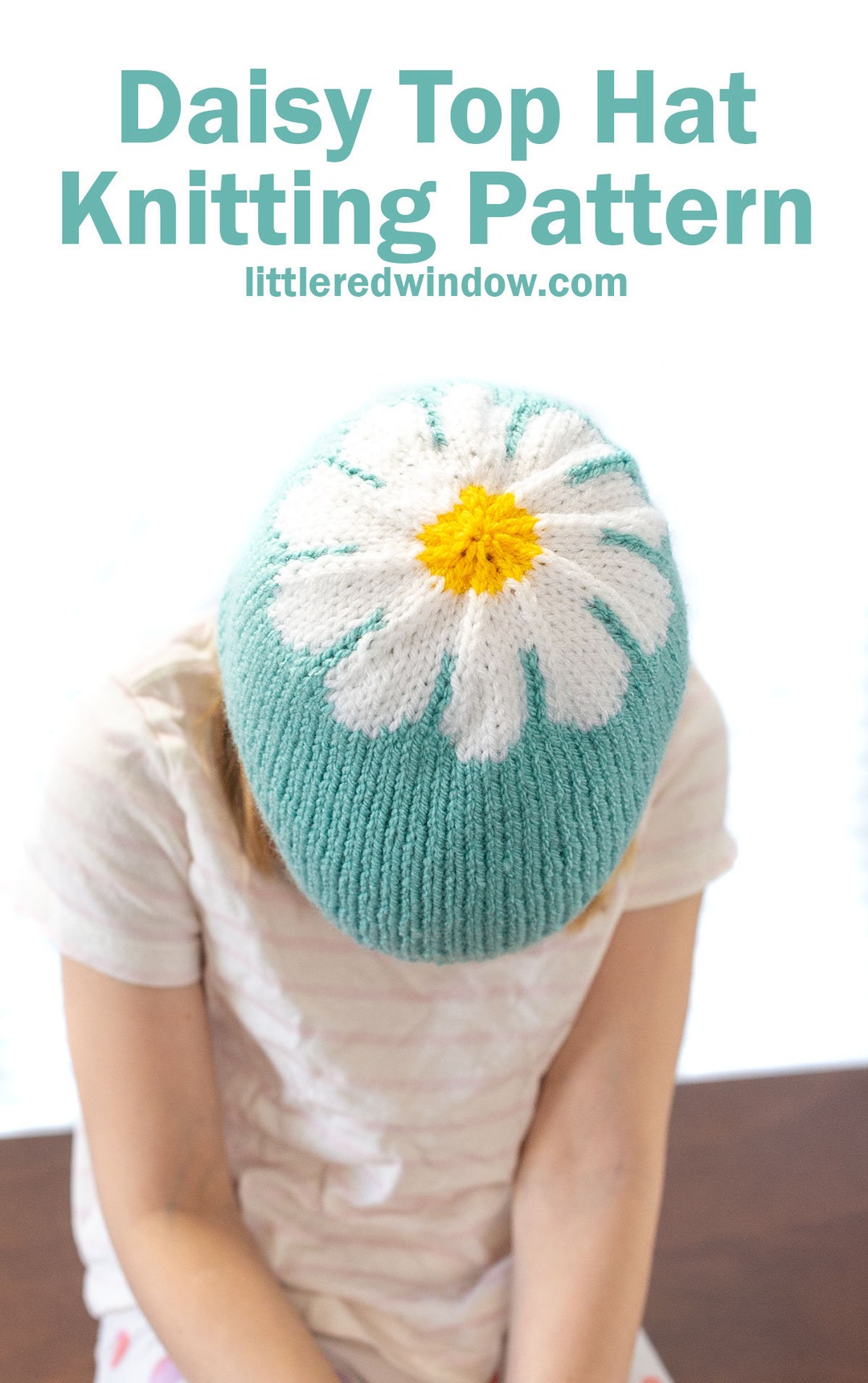 Daisy Top Hat KNITTING PATTERN / Flower Hat Pattern / Daisy Knitting ...