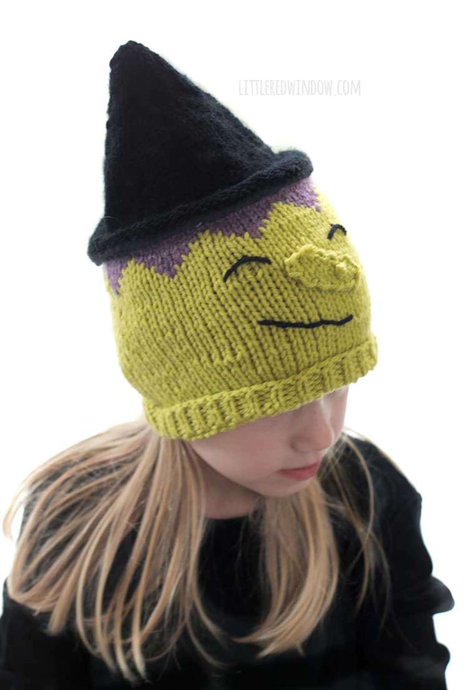 Witchy Witch Hat KNITTING PATTERN / Green Witch Knitting Pattern ...