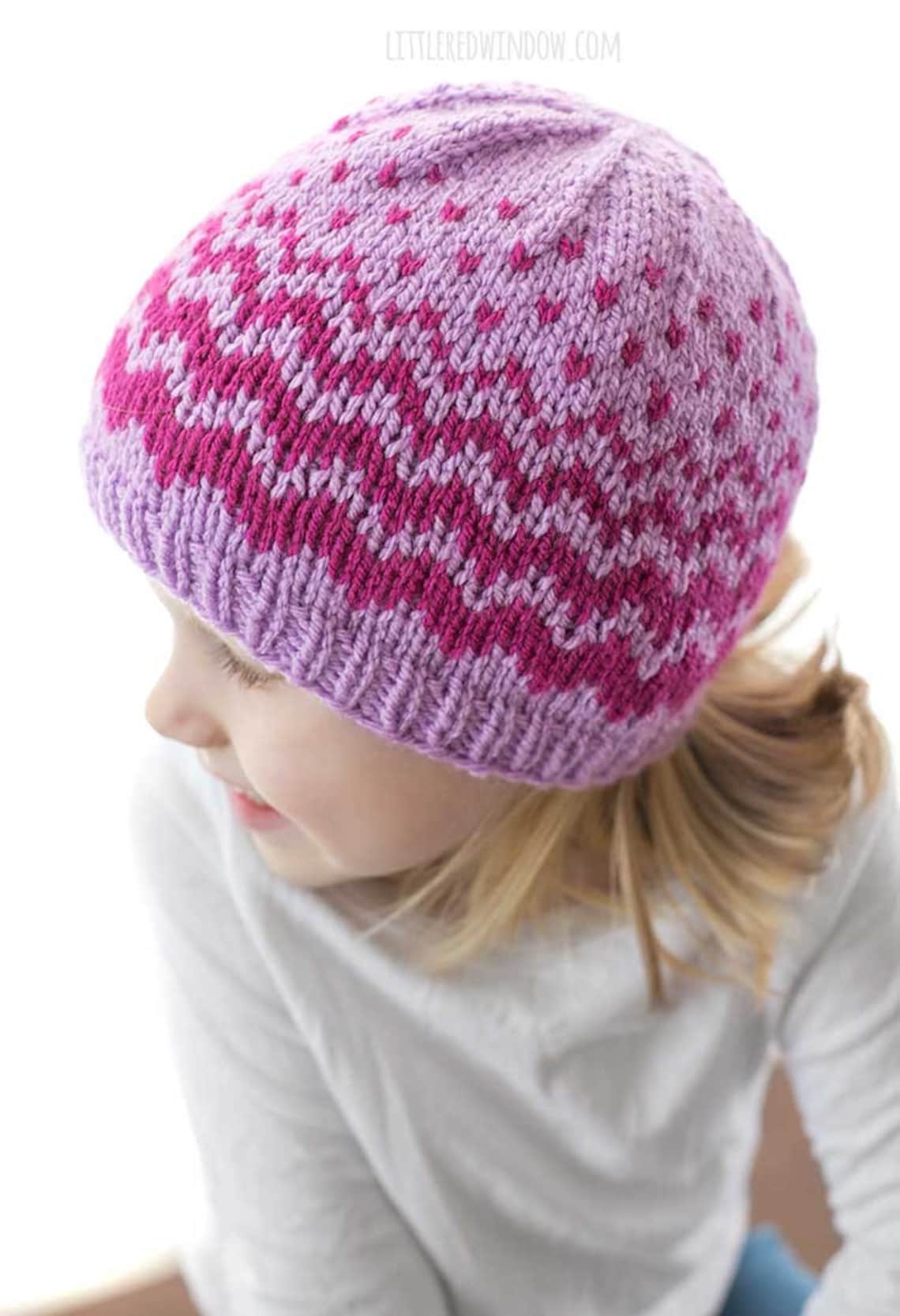 Evaporation Zig Zag Hat KNITTING PATTERN / Zig Zag Pattern / - Etsy