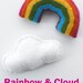 Cloud & Rainbow KNITTING PATTERNS / Knit Rainbow Pattern / Knit Cloud ...