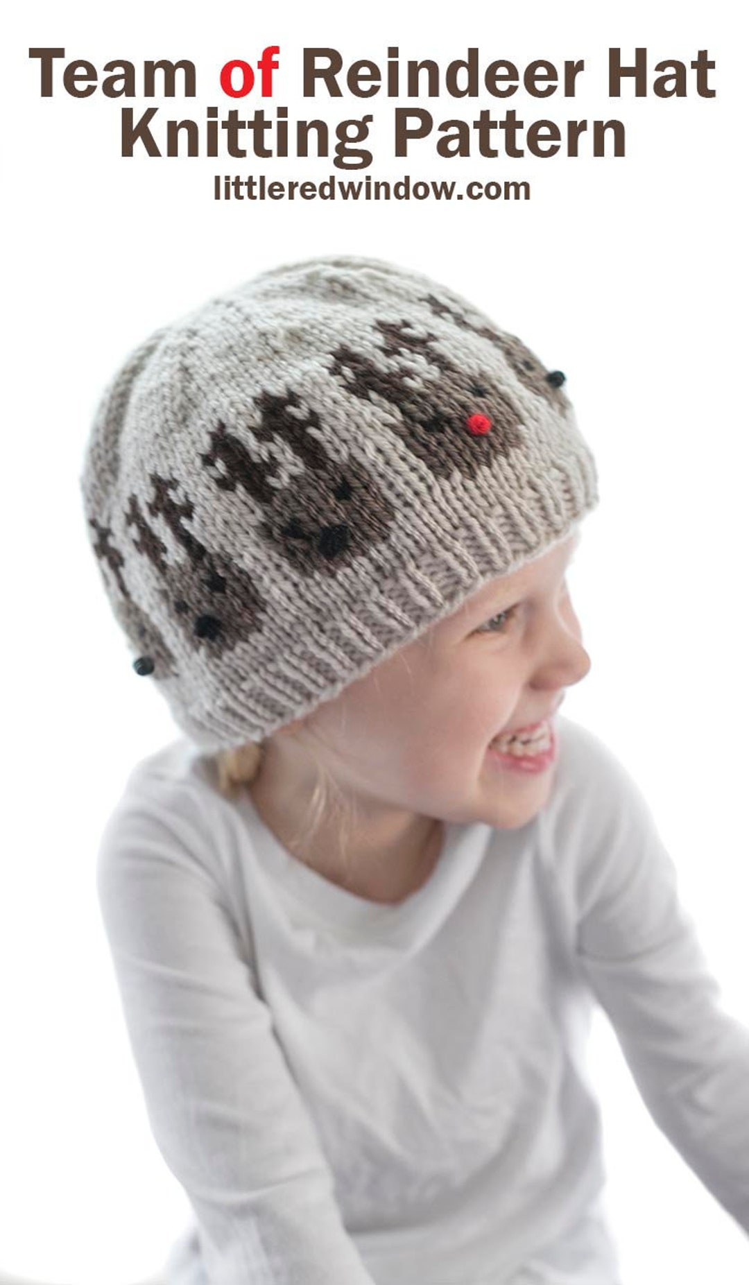 Team of Reindeer Hat KNITTING PATTERN for Babies & Toddlers / Reindeer ...