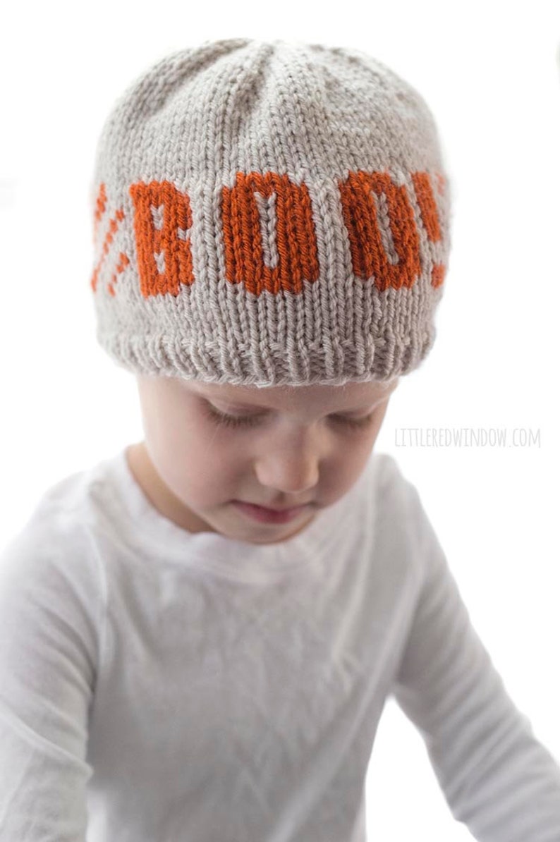 Halloween BOO Hat KNITTING PATTERN / Halloween Baby Hat - Etsy