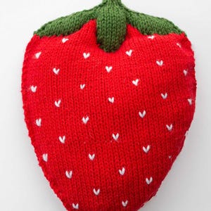 Big Strawberry KNITTING PATTERN / Strawberry Pattern / Knit Strawberry / Strawberry Knitting ...