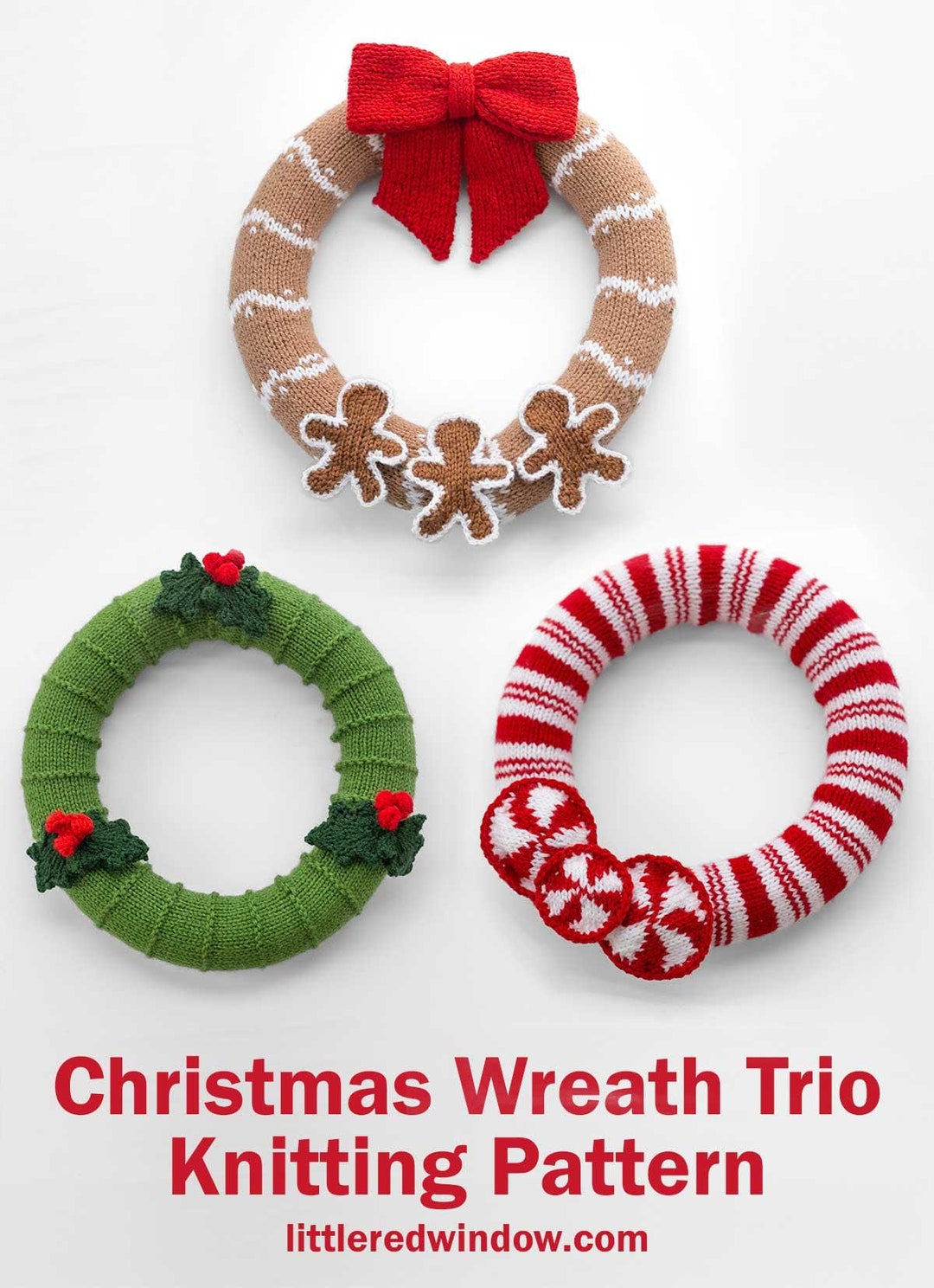 SAVE 20%! Christmas Wreath Knitting Pattern BUNDLE / Knit Christmas ...