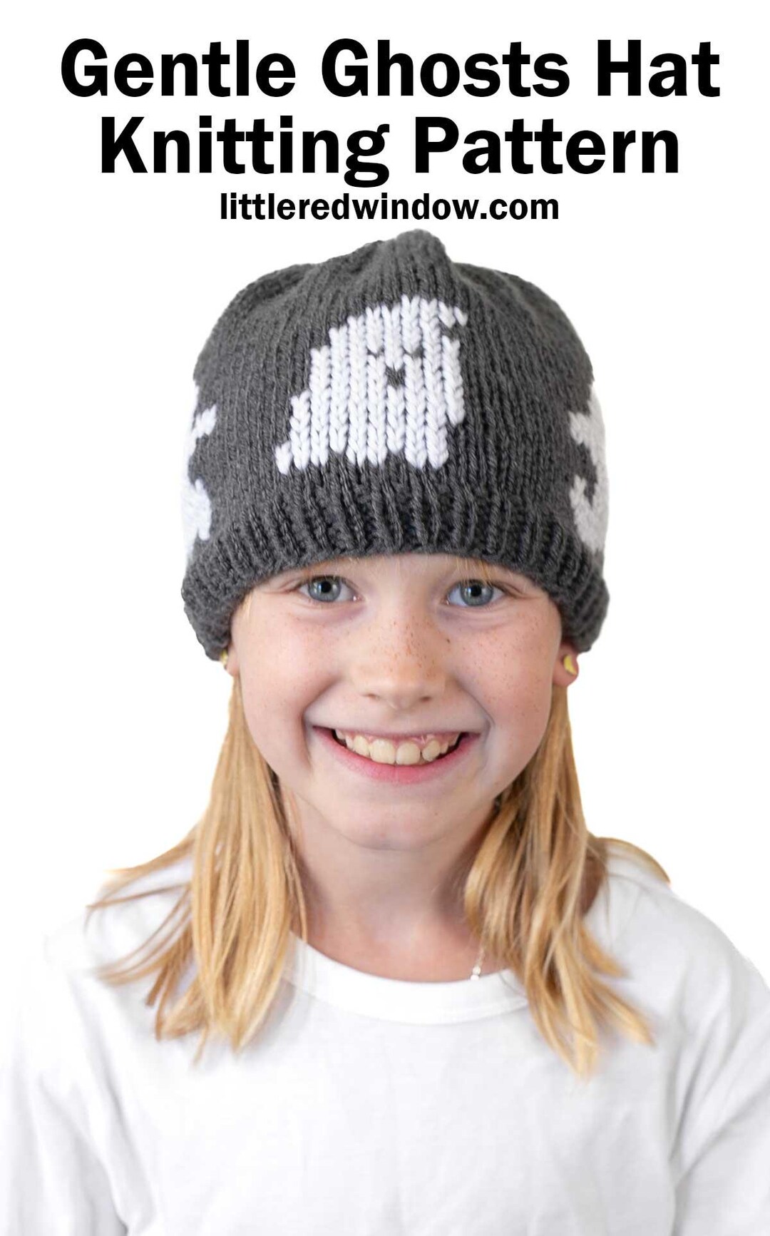 Gentle Ghosts Hat KNITTING PATTERN / Ghost Pattern / Knit Ghost Pattern ...