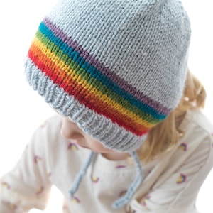 Rainbow Bonnet KNITTING PATTERN / Rainbow Baby Bonnet Knitting Pattern ...