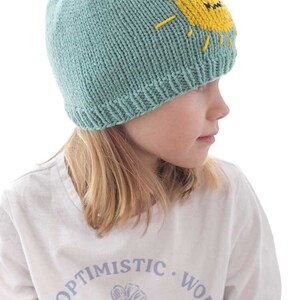 Sunshine Hat KNITTING PATTERN / Knit Sun Hat Pattern / Smiling Sun Hat ...