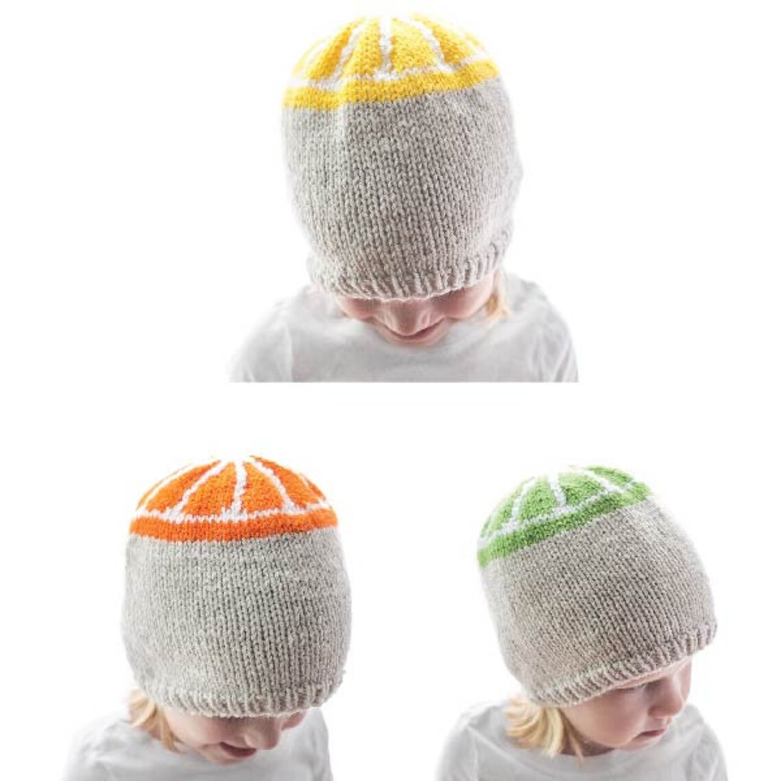 Citrus Hats KNITTING PATTERN / Lemon Hat Knitting Pattern / Orange Hat ...