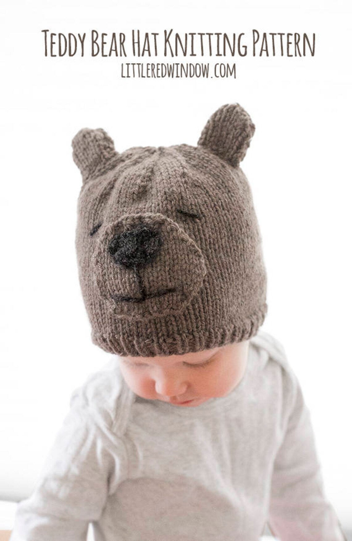 Teddy Bear Hat KNITTING PATTERN / Bear Hat Pattern/baby Teddy Bear Hat ...