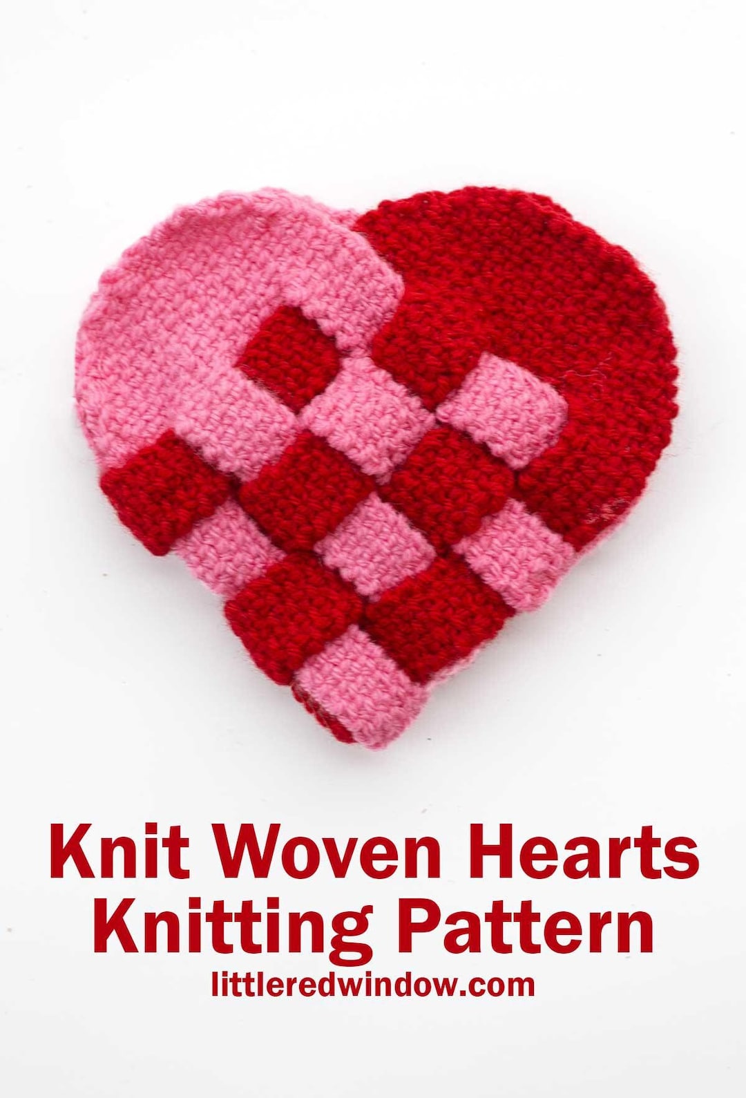 Knit Woven Heart KNITTING PATTERN / Knit Heart Shape Pattern ...