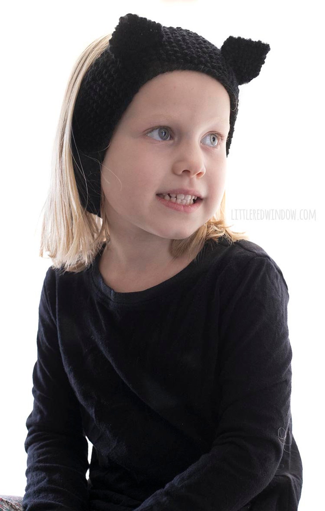 Black Cat Headband KNITTING PATTERN // Cat Ear Headband | Etsy