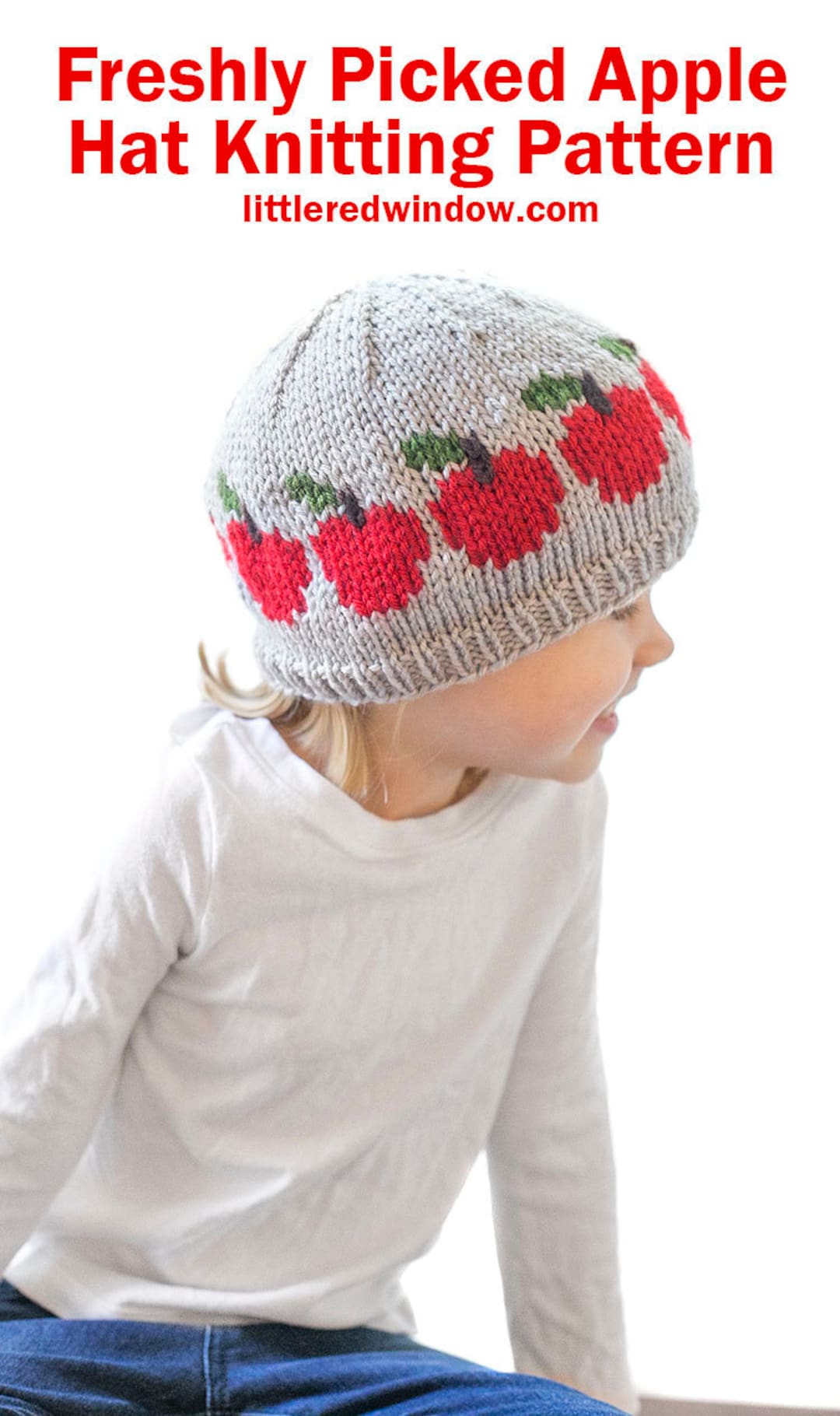 Red Apple Hat KNITTING PATTERN / Baby Apple Hat Pattern / Fall Apple ...