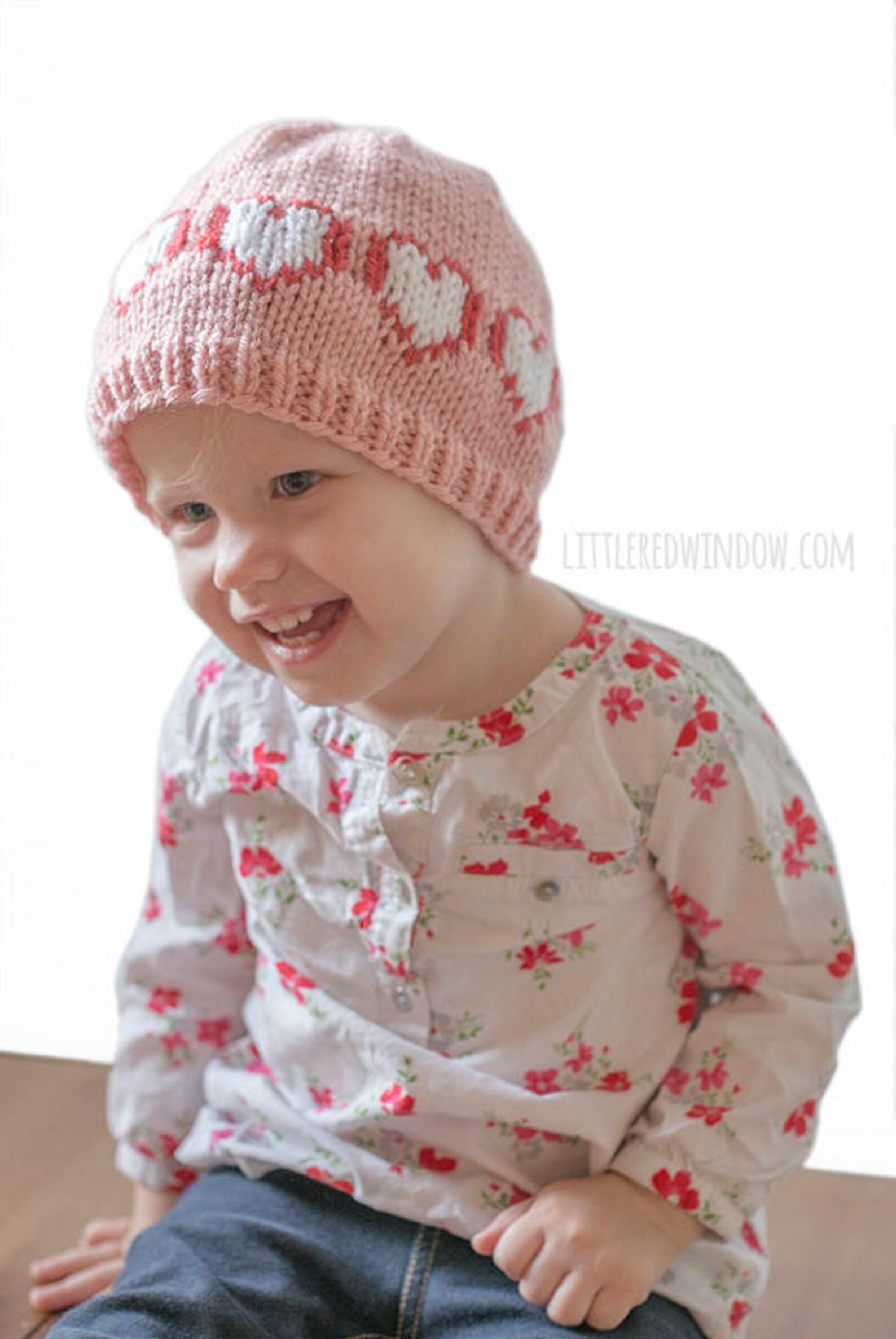 Two Color Heart Hat KNITTING PATTERN / Baby Heart Hat / Baby | Etsy