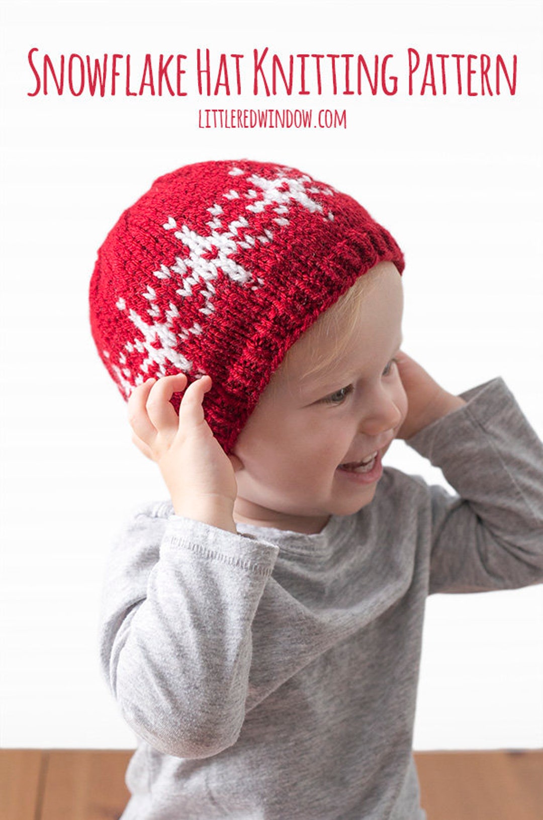 Baby Snowflake Hat KNITTING PATTERN / Snowflakes Pattern / Winter Hats for Baby / Winter ...