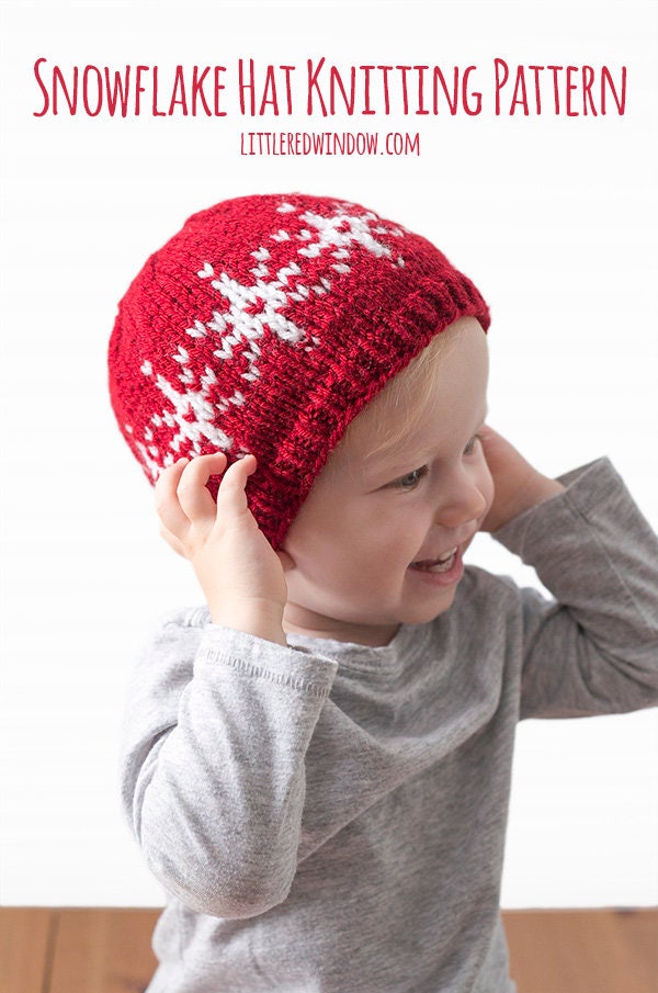 Baby Snowflake Hat KNITTING PATTERN / Snowflakes Pattern / Winter Hats ...