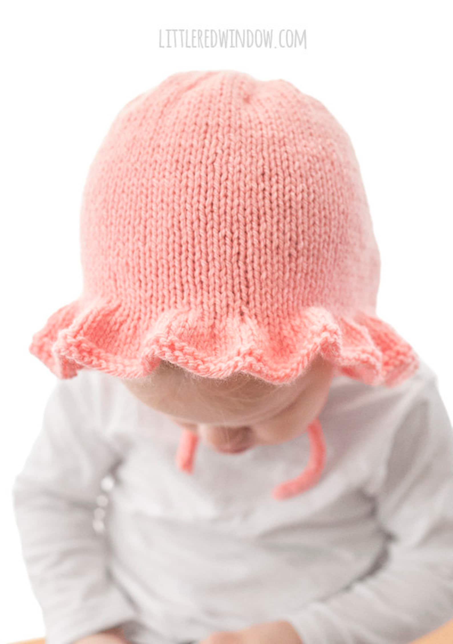 Baby Ruffle Bonnet KNITTING PATTERN // Ruffle Pattern // Knit | Etsy