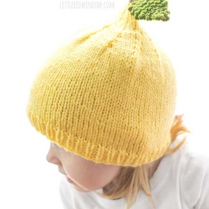 Lemon Hat KNITTING PATTERN / Knit Lemon Hat Pattern / Lemon Hat Pattern ...