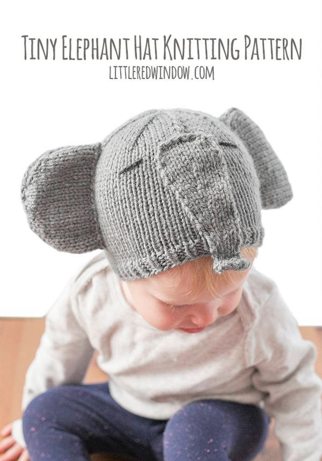 Baby Elephant Hat KNITTING PATTERN / Elephant Pattern / Baby Elephant ...