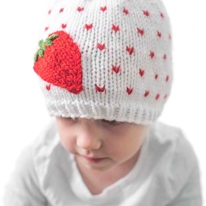 Fresh Strawberry Hat KNITTING PATTERN / Strawberry Pattern / Baby ...
