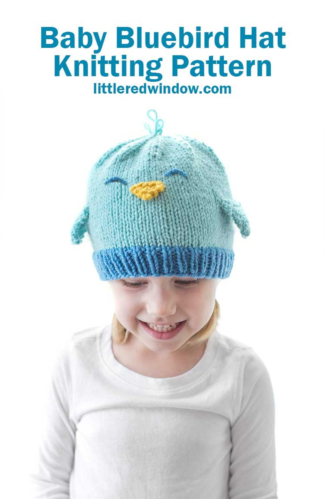 Baby Bluebird Hat KNITTING PATTERN / Bluebird Pattern / Knit Bird Hat ...