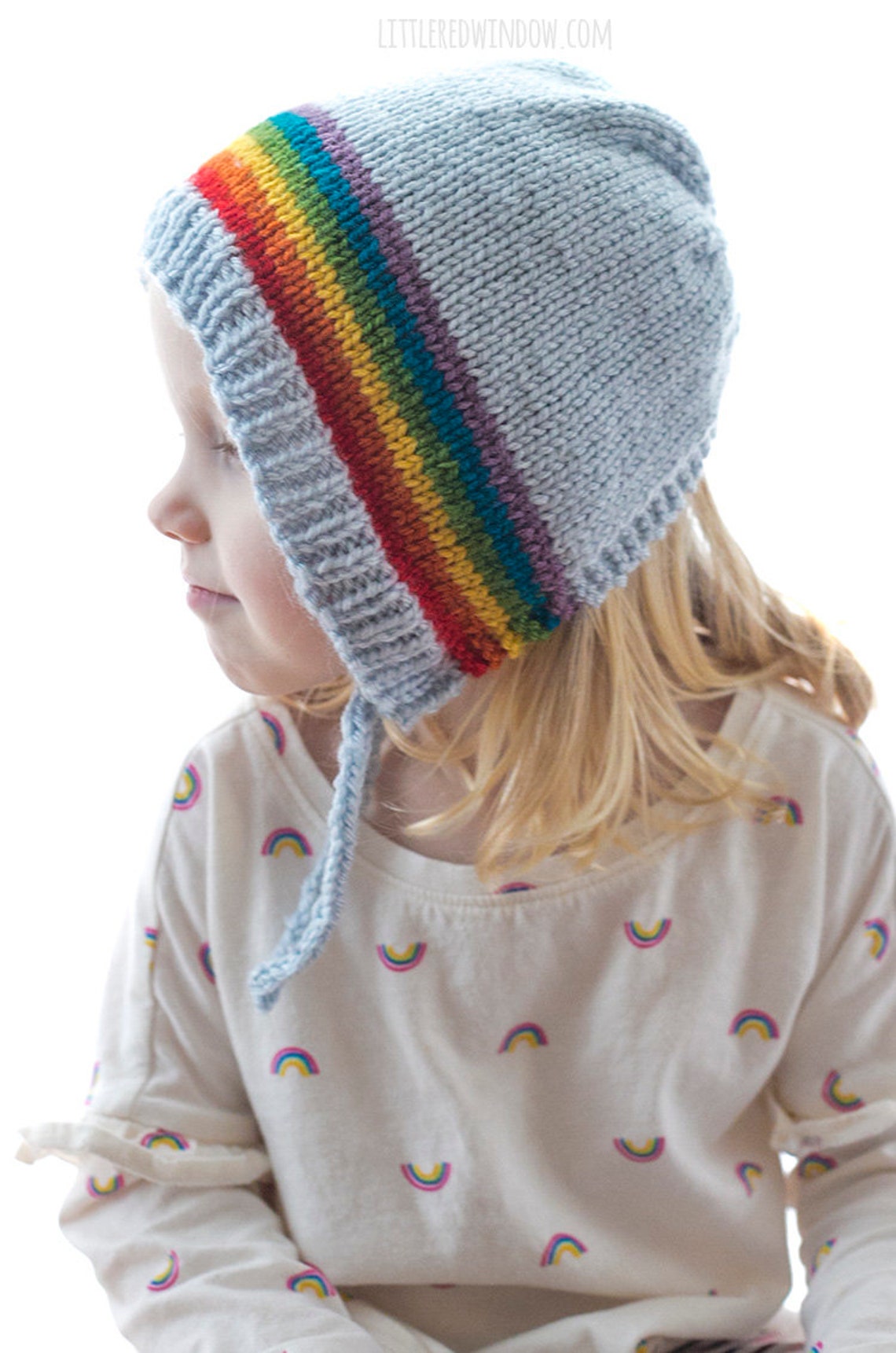 Rainbow Bonnet KNITTING PATTERN / Rainbow Baby Bonnet Knitting | Etsy
