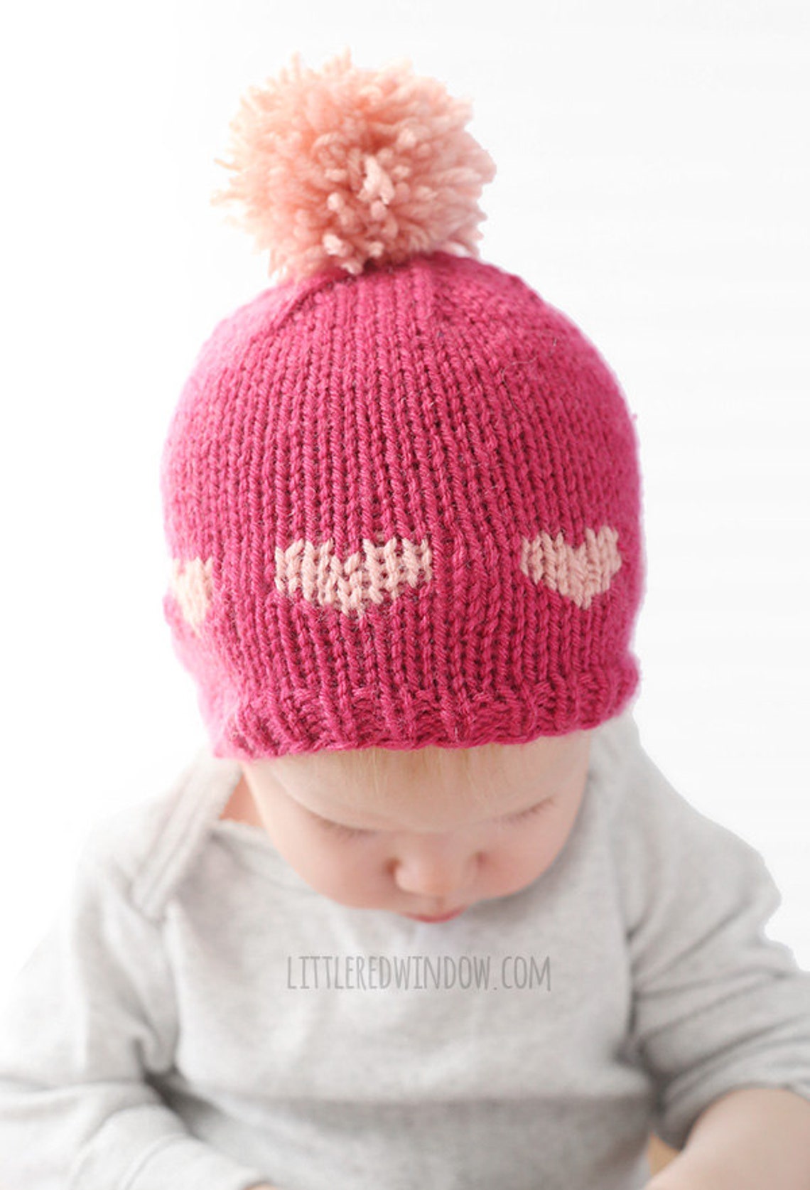 Heart Hat KNITTING PATTERN / Heart Hat Pattern / Valentine Hat - Etsy