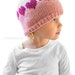 Colorblock Hat KNITTING PATTERN / Knit Heart Hat Pattern / - Etsy