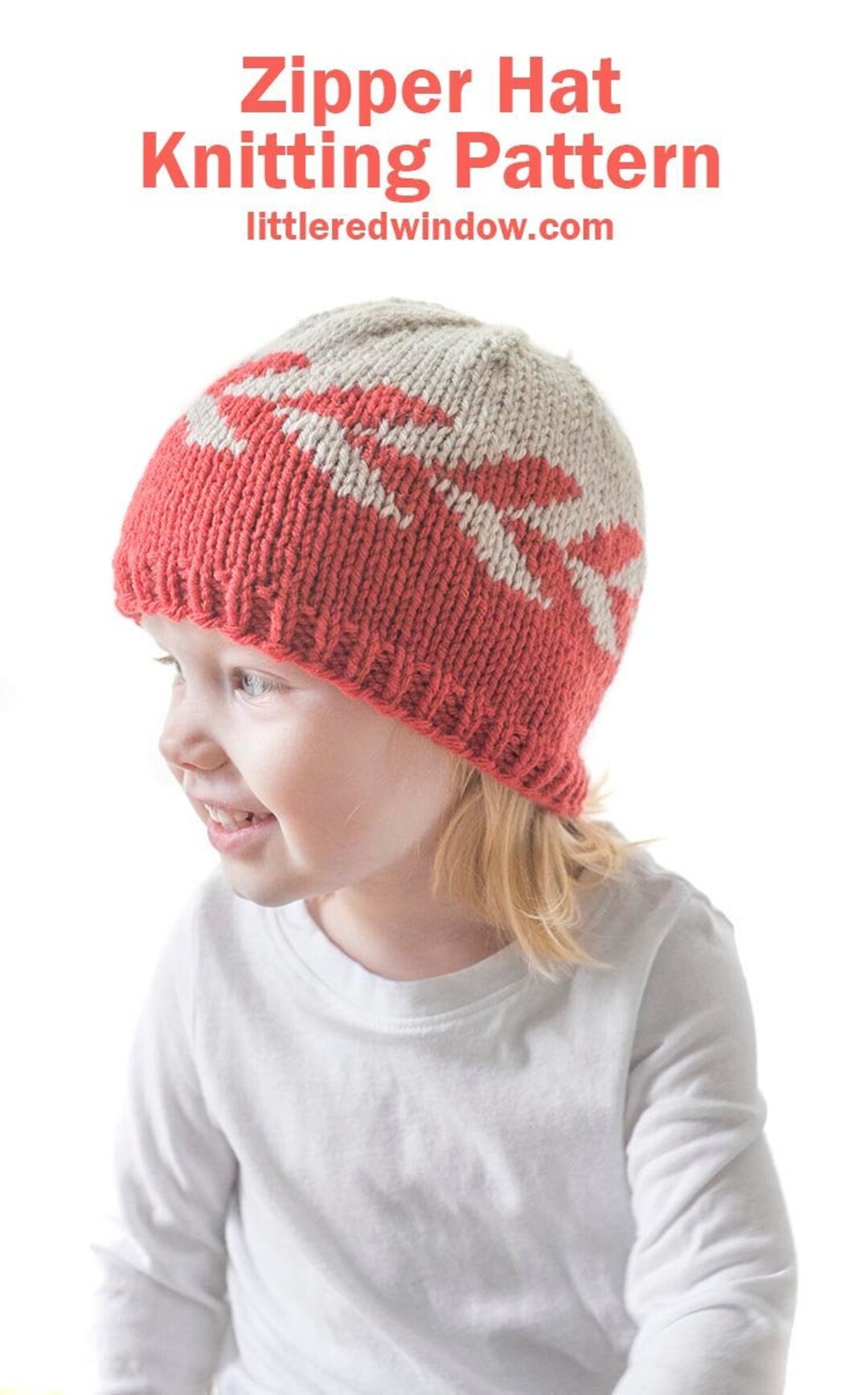 Zipper Hat KNITTING PATTERN / Geometric Hat Knitting Pattern ...