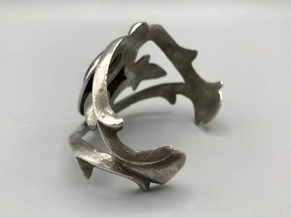 89g Vintage Navajo Sand Cast Sterling Silver Cuff Bra… - Gem