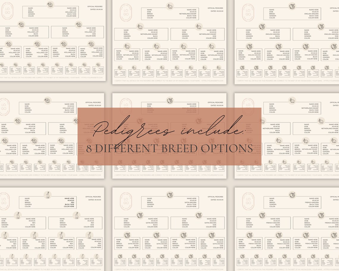 Editable Rabbitry Templates | Rabbitry Document Bundle | Aesthetic Farm ...