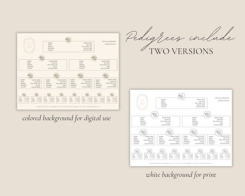 Editable Rabbitry Templates | Rabbitry Document Bundle | Aesthetic Farm ...