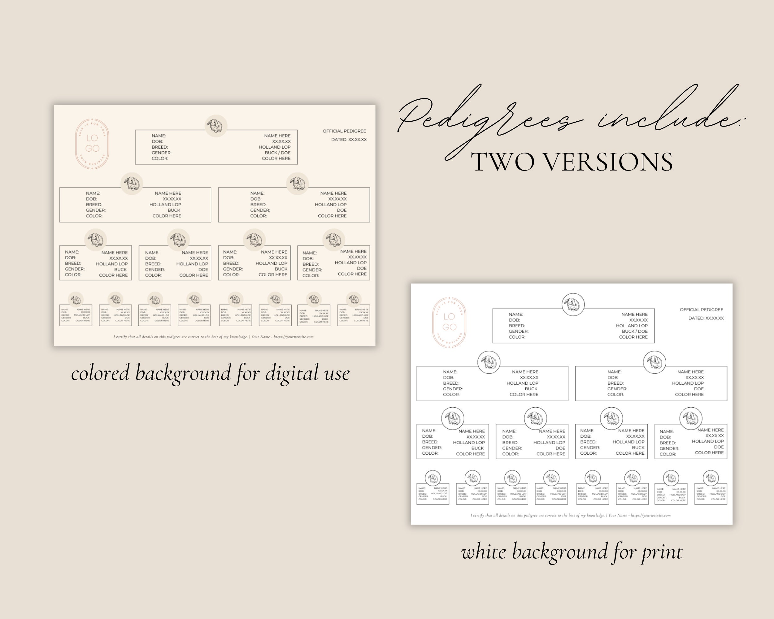 Editable Rabbitry Templates | Rabbitry Document Bundle | Aesthetic Farm ...