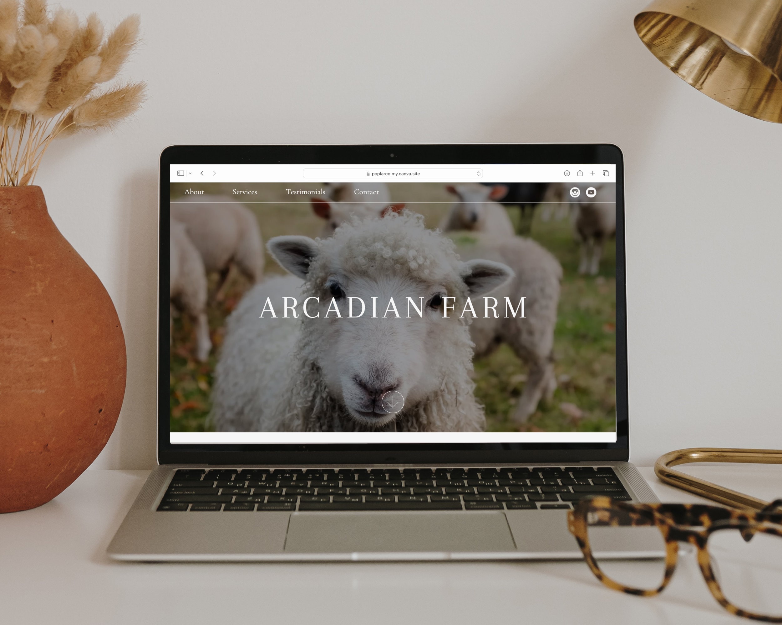 Aesthetic Farm Website Template | Canva Website Template | Homestead ...