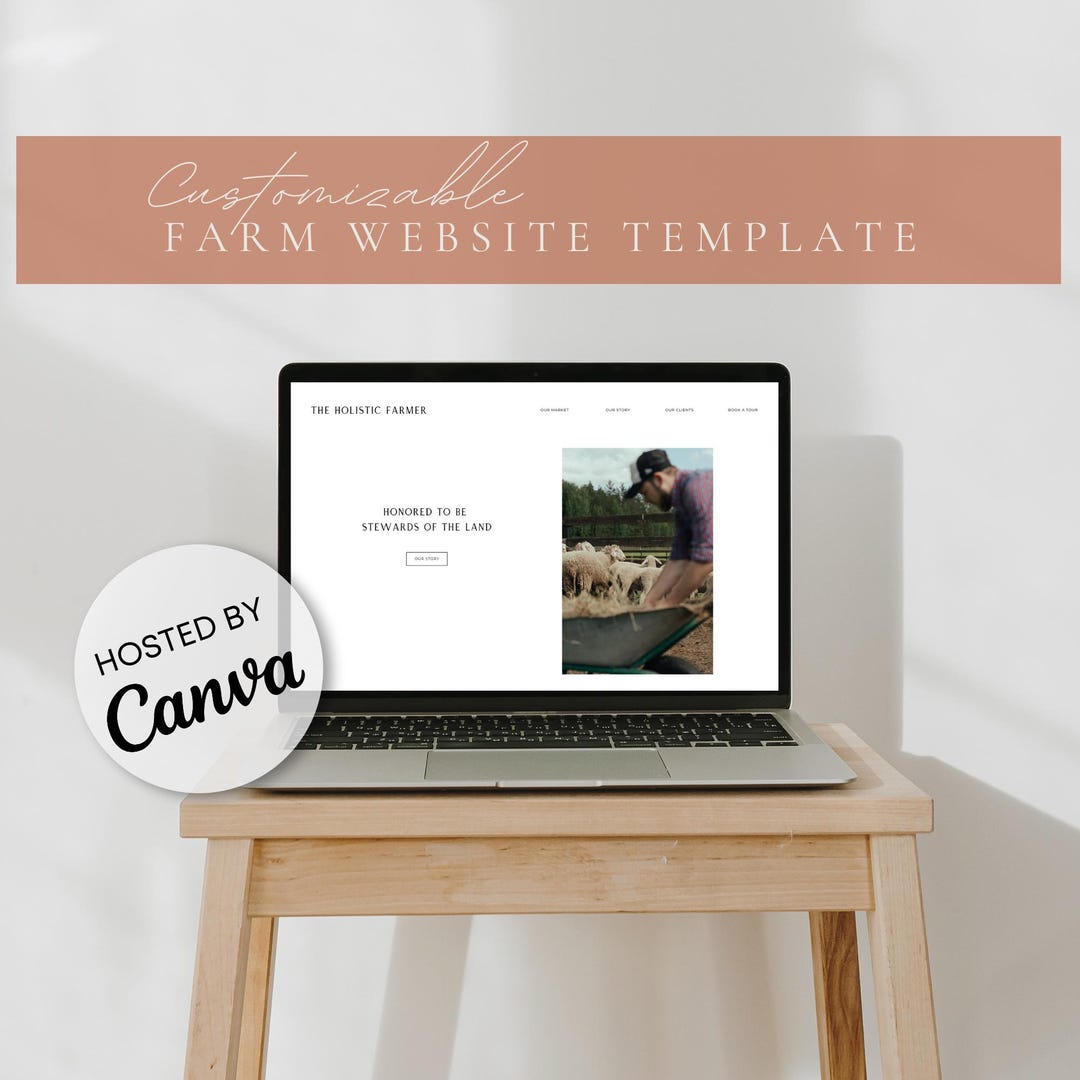 Minimalist Farm Website Template | Canva Website Template | Farm ...