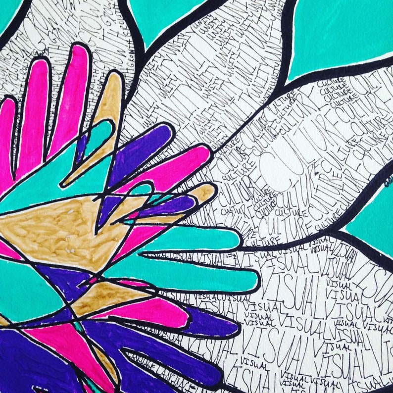 Deaf Art Print - Flower of Hands Speak Loud - Etsy