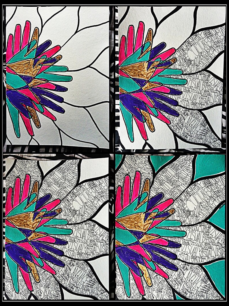 Deaf Art Print - Flower of Hands Speak Loud - Etsy