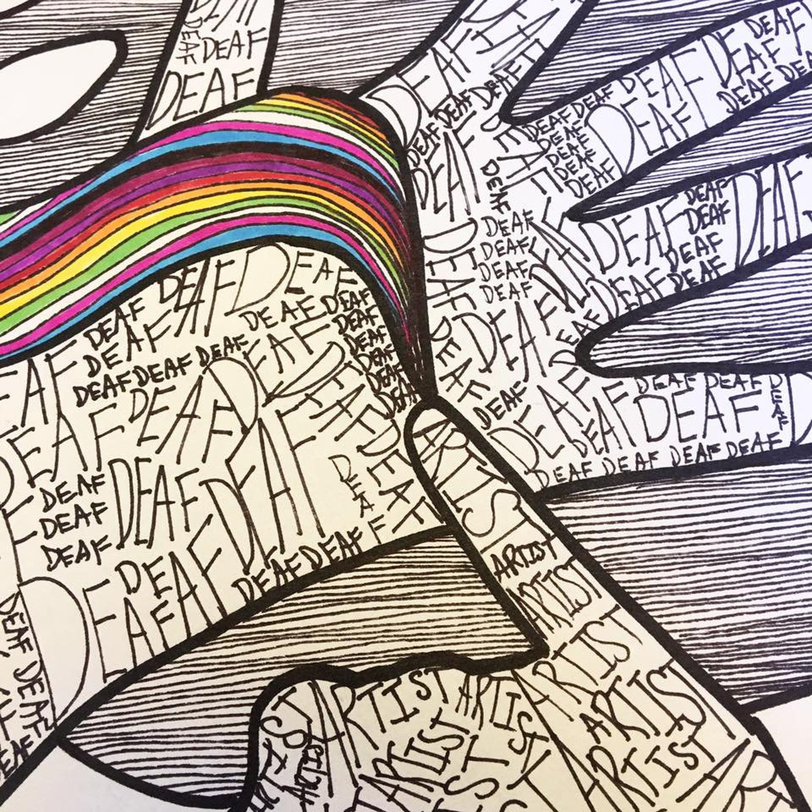Deaf Art Print Deaf Artist - Etsy