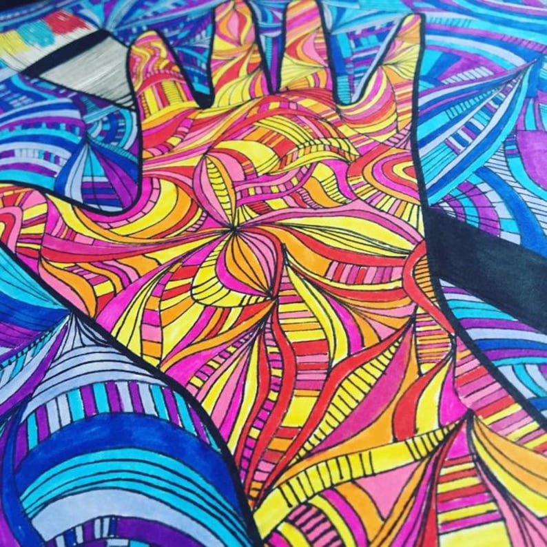 Deaf Art Print Hand of Deaf Artist - Etsy